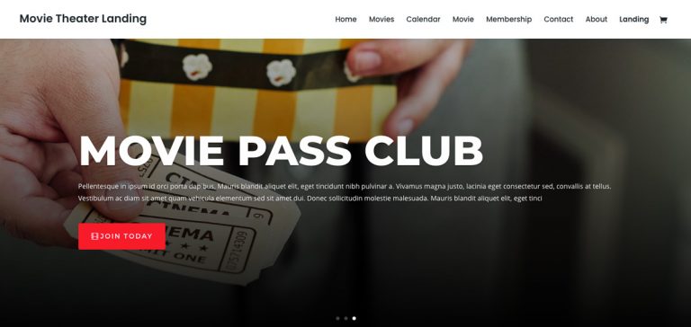 Movie Theater Divi Theme – HeaderLove